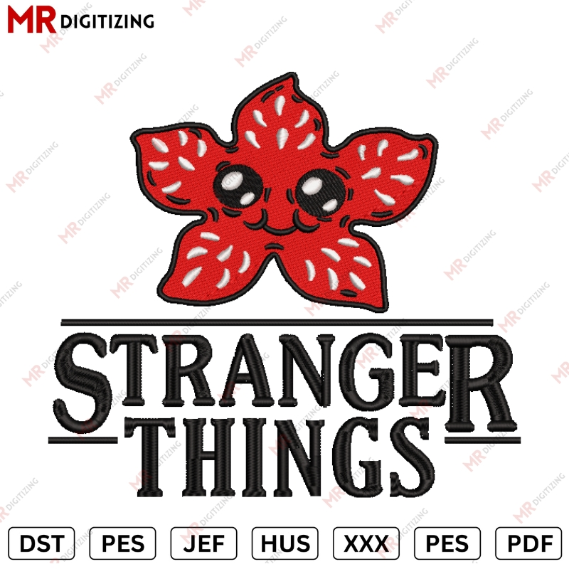 STRANGER THINGS Demogorgon Embroidery design- DST, PES